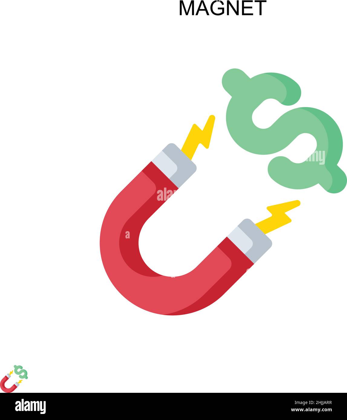 Magnet Simple Vector Icon Illustration Symbol Design Template For Web Mobile Ui Element Stock