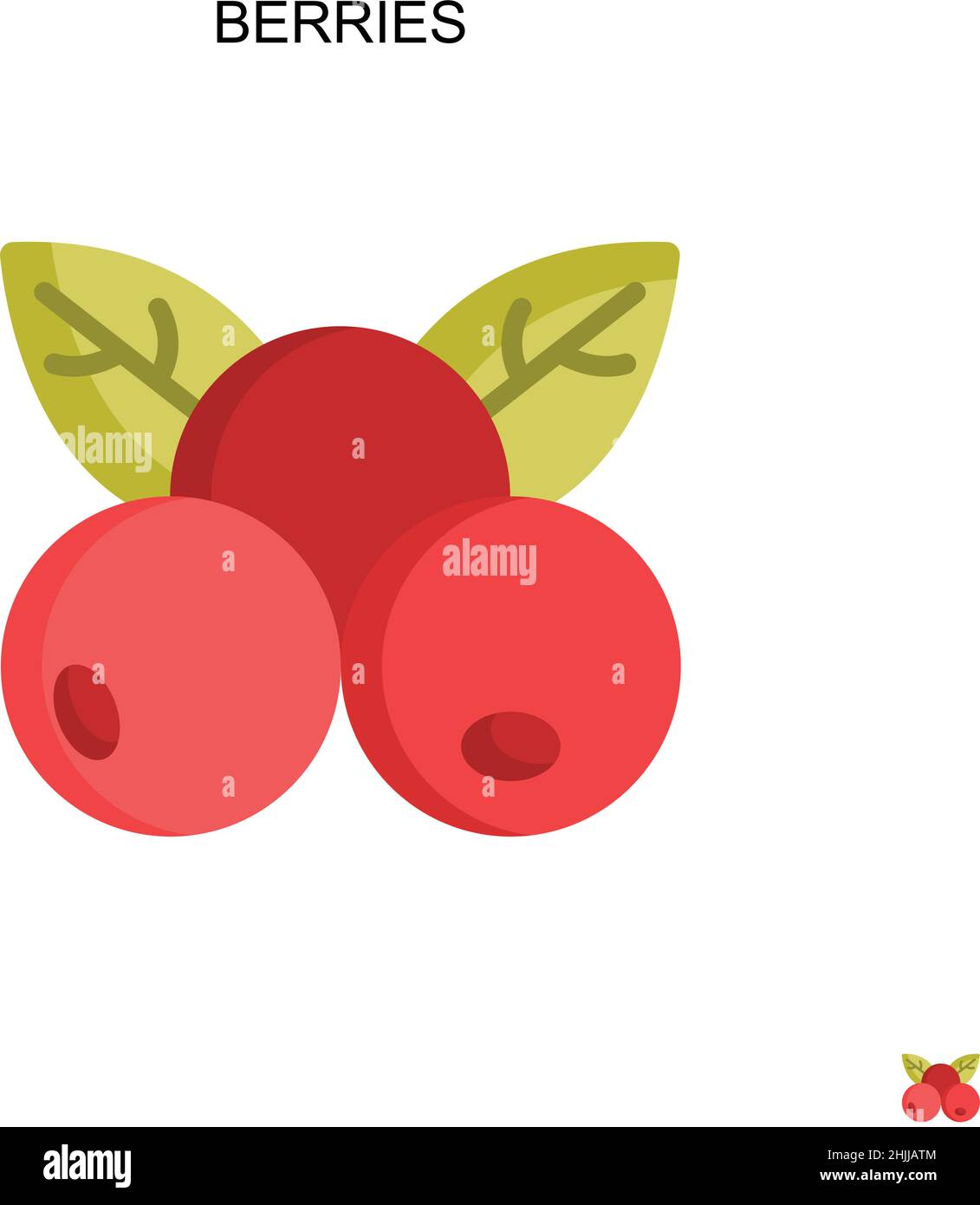 Berries Simple vector icon. Illustration symbol design template for web ...