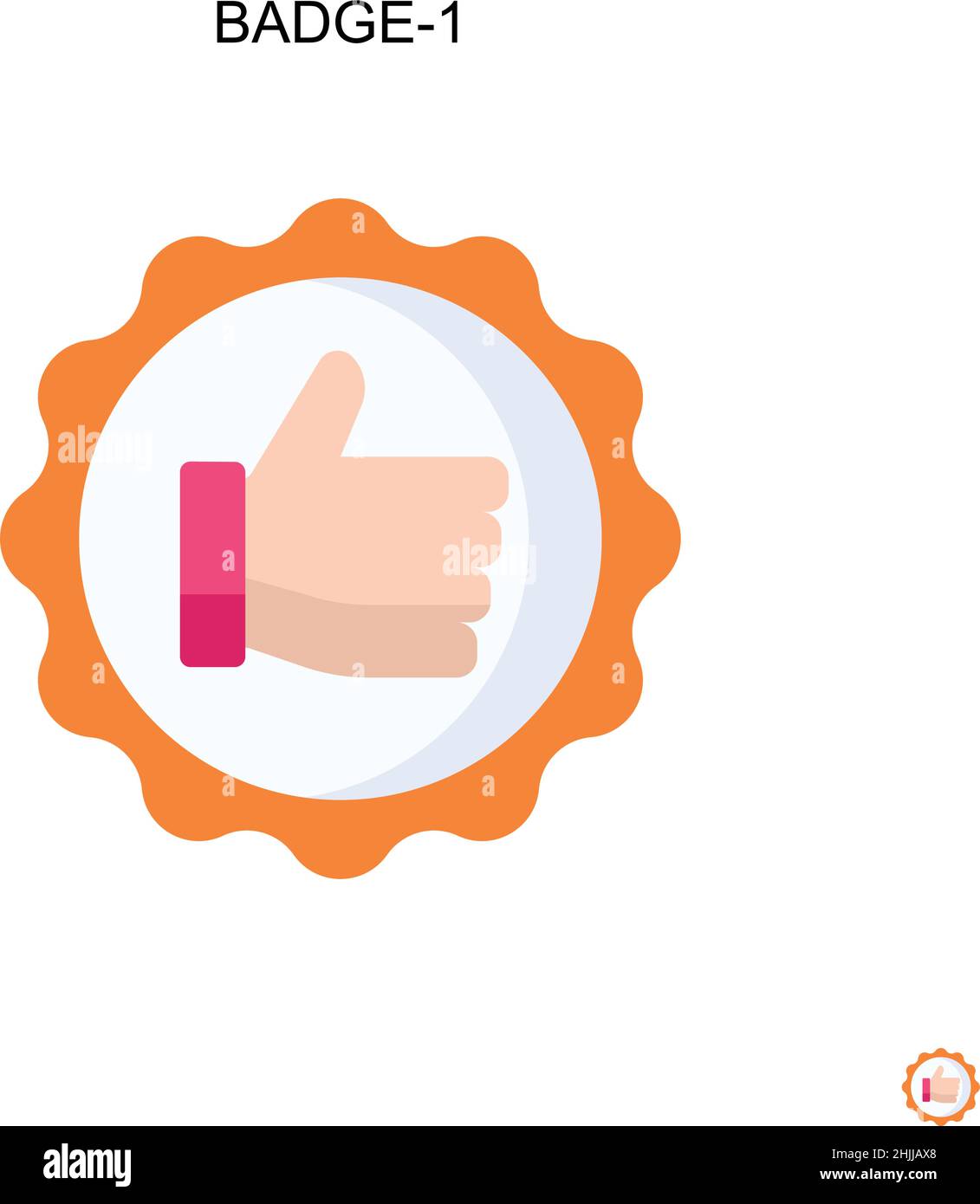 Badge-1 Simple vector icon. Illustration symbol design template for web mobile UI element Stock ...