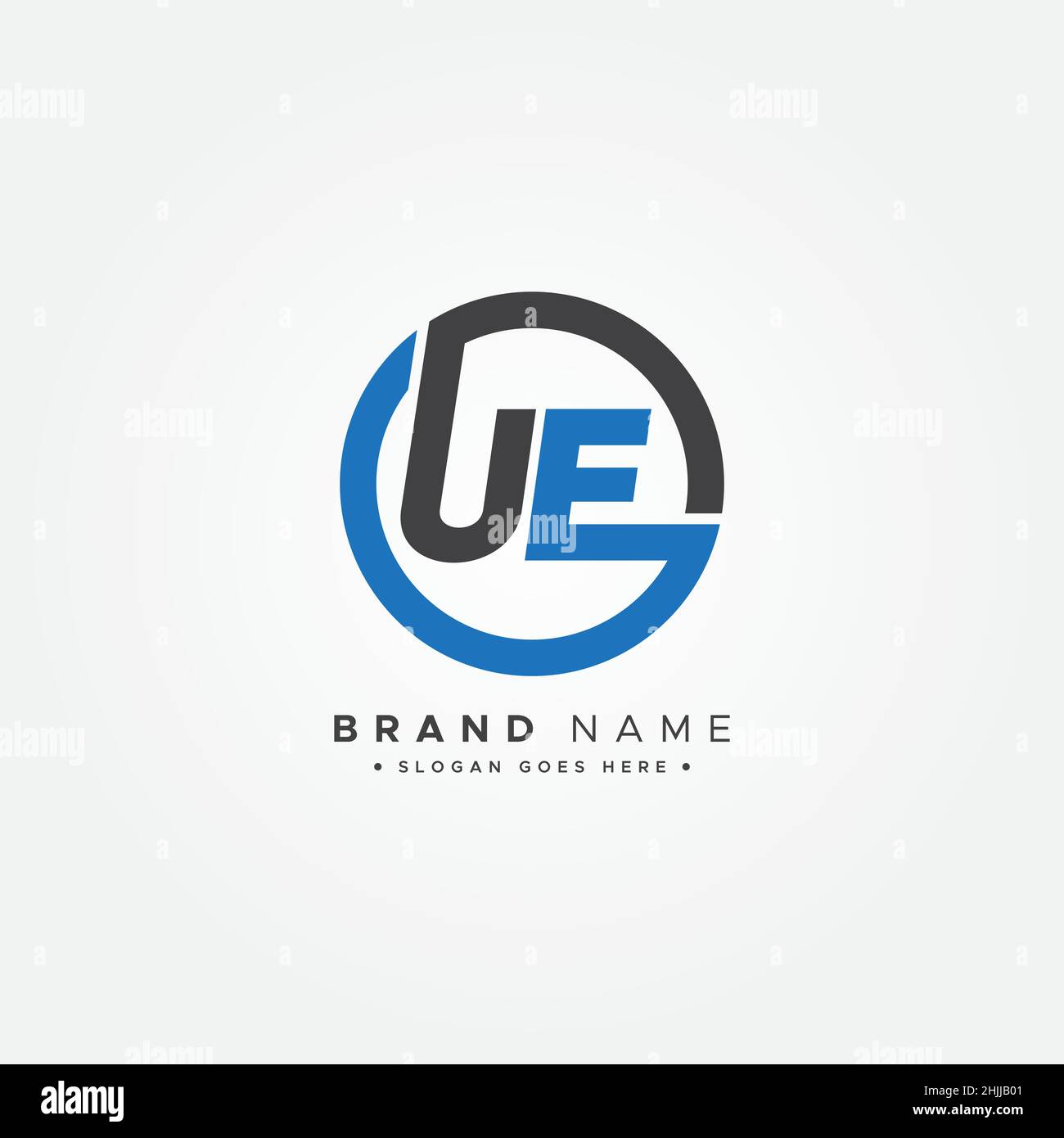 Initial Letter UE Logo - Simple Business Logo for Alphabet U and E ...