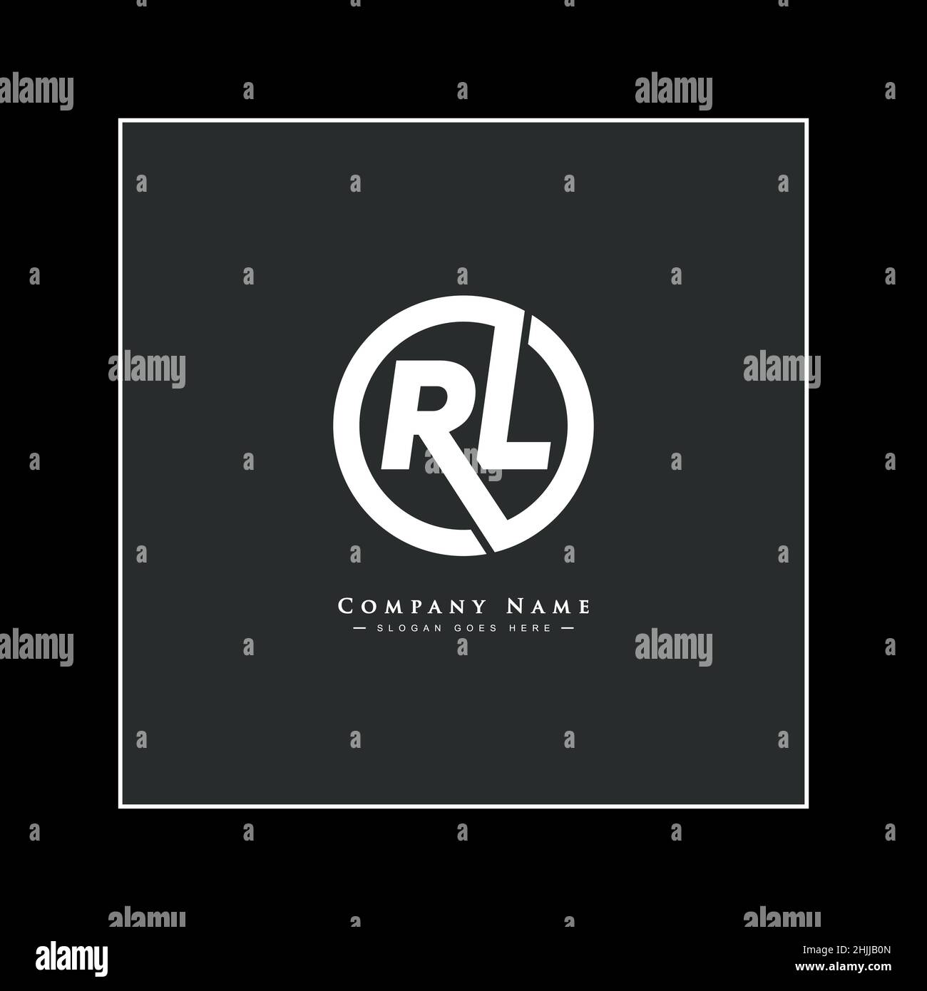 Minimal Business logo for Alphabet RL - Initial Letter R and L Logo Stock Vector Image & Art - Alamy
