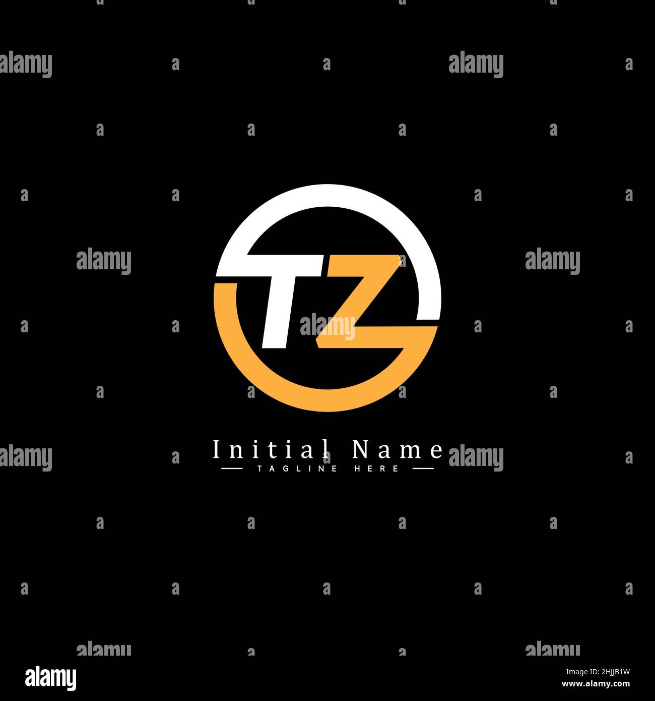 Minimal Business logo for Alphabet TZ - Initial Letter T and Z Logo ...