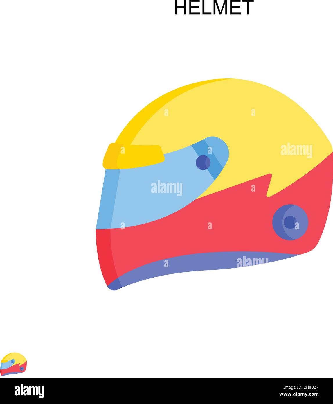 Helmet Simple vector icon. Illustration symbol design template for web ...