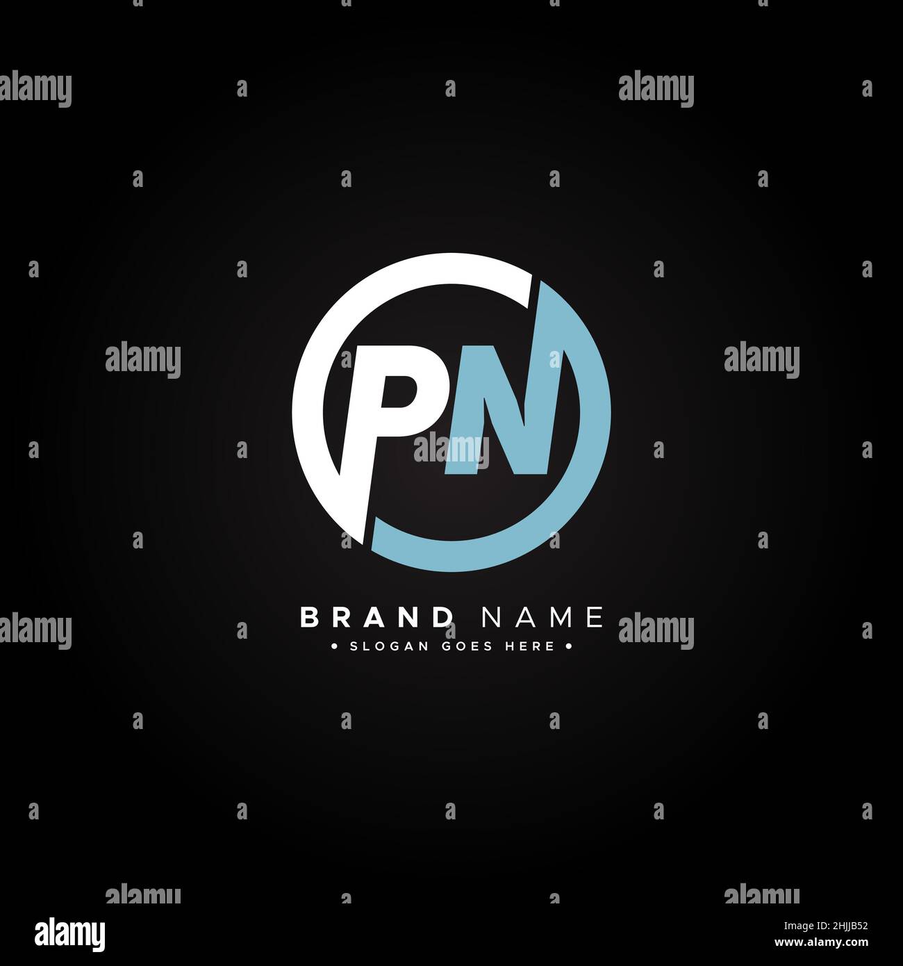 Initial Letter PN Logo - Simple Business Logo for Alphabet P and N ...