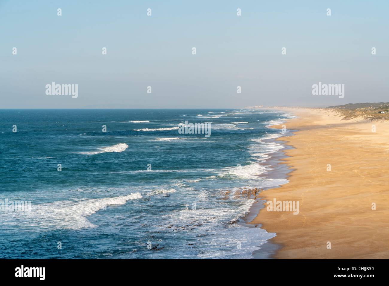 Praia Velha beach in São Pedro de Moel, Portugal, Europe Stock Photo ...