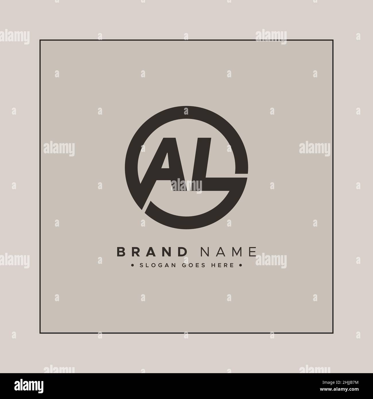 Initial Letter AL Logo - Simple Business Logo for Alphabet A and L ...
