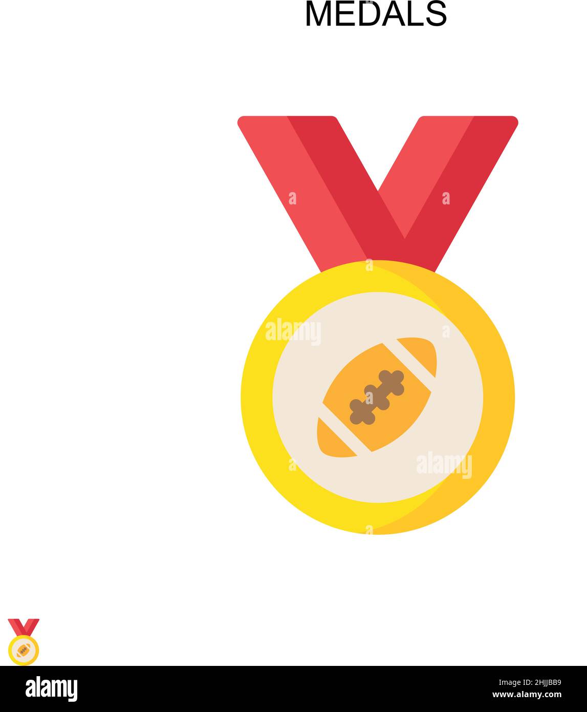 Medals Simple vector icon. Illustration symbol design template for web ...