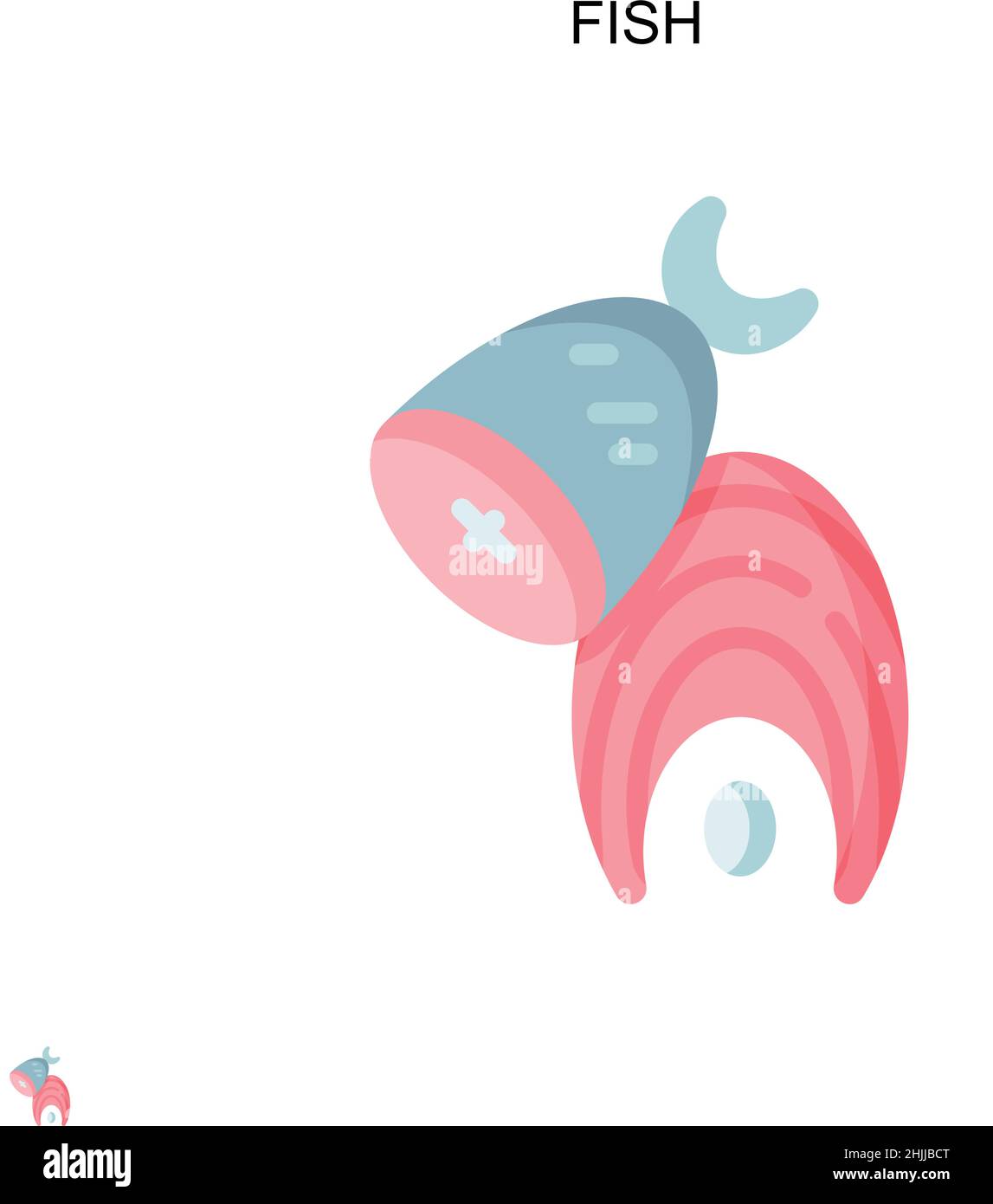 Fish Simple vector icon. Illustration symbol design template for web ...