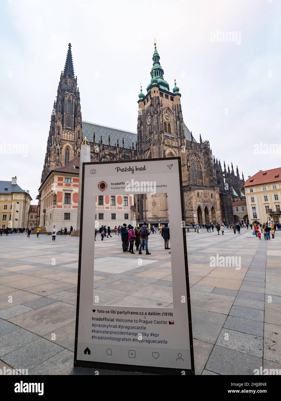 11th of December 2021. Saint Vitus temple, Prague castle, Czechia ...