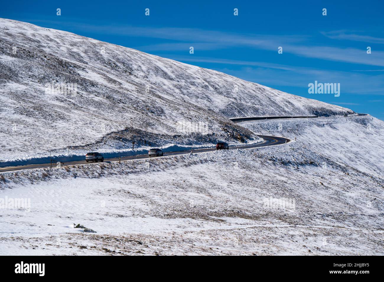 Road on a slope hi-res stock photography and images - Alamy