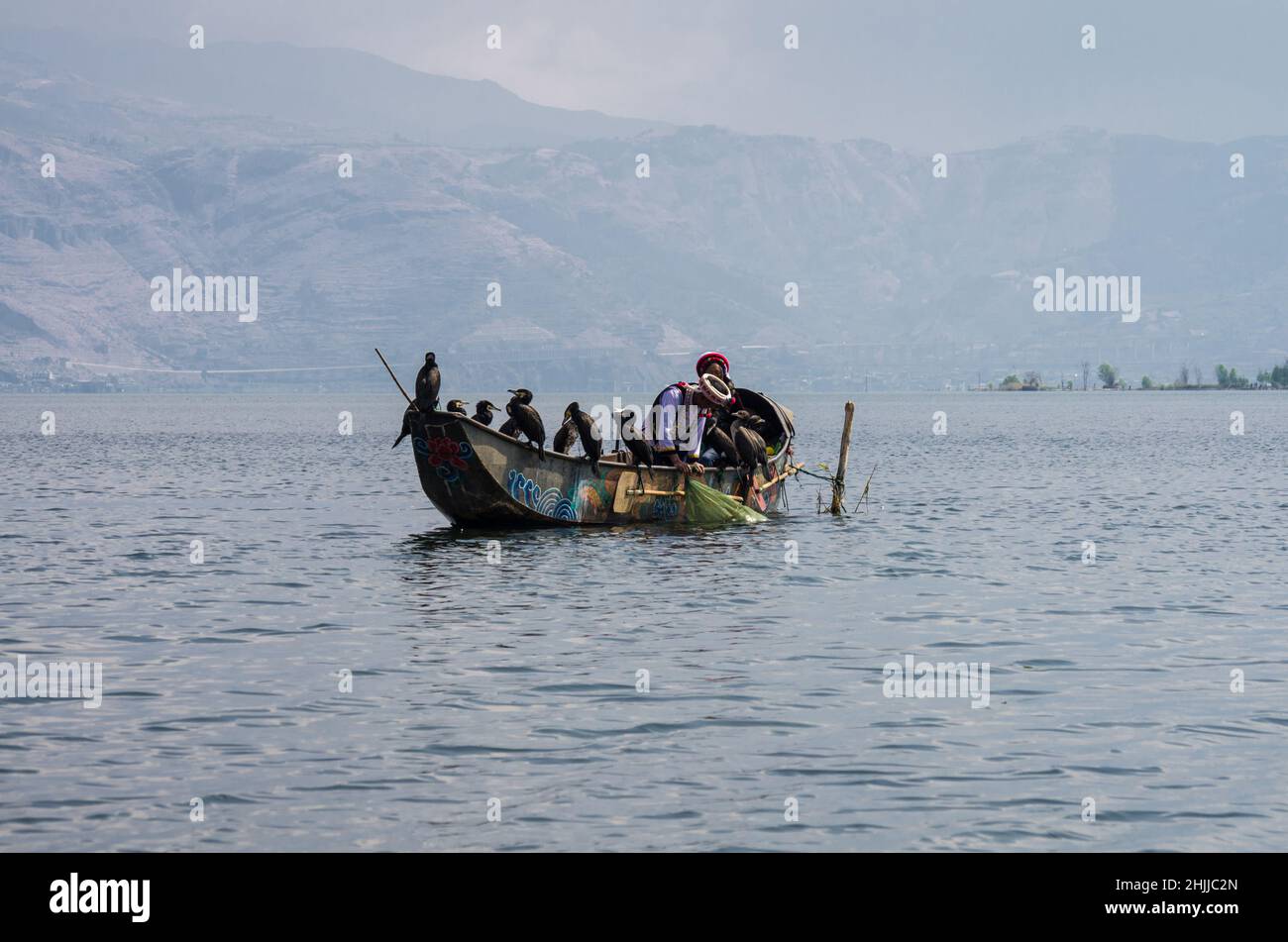 Asia, China, Dali, Erhai Lake, cormorant fishing Stock Photo - Alamy