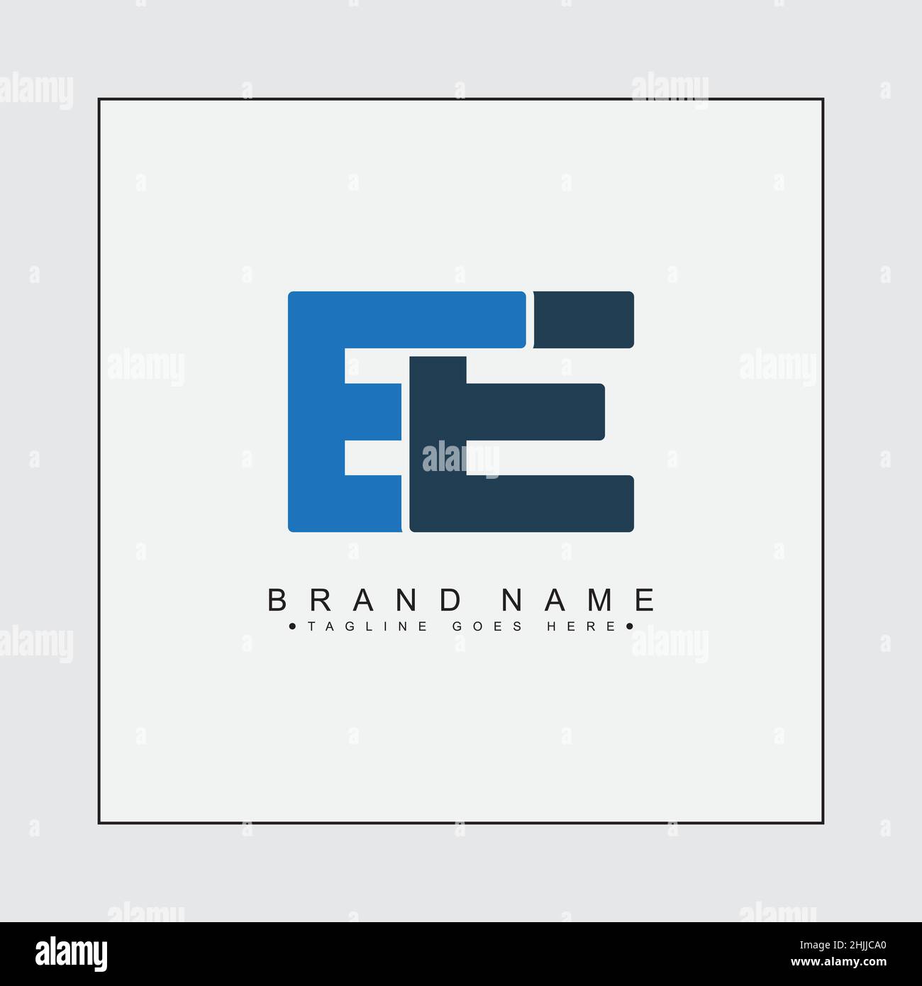 Initial Letter EE Logo - Minimal Alphabet Logo Stock Vector Image & Art ...