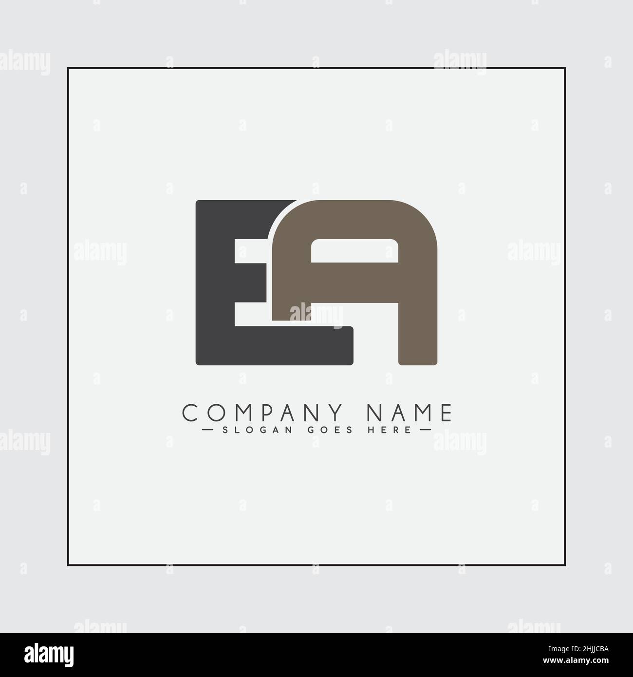 Initial Letter EA Logo - Simple Alphabet Logo Stock Vector Image & Art ...
