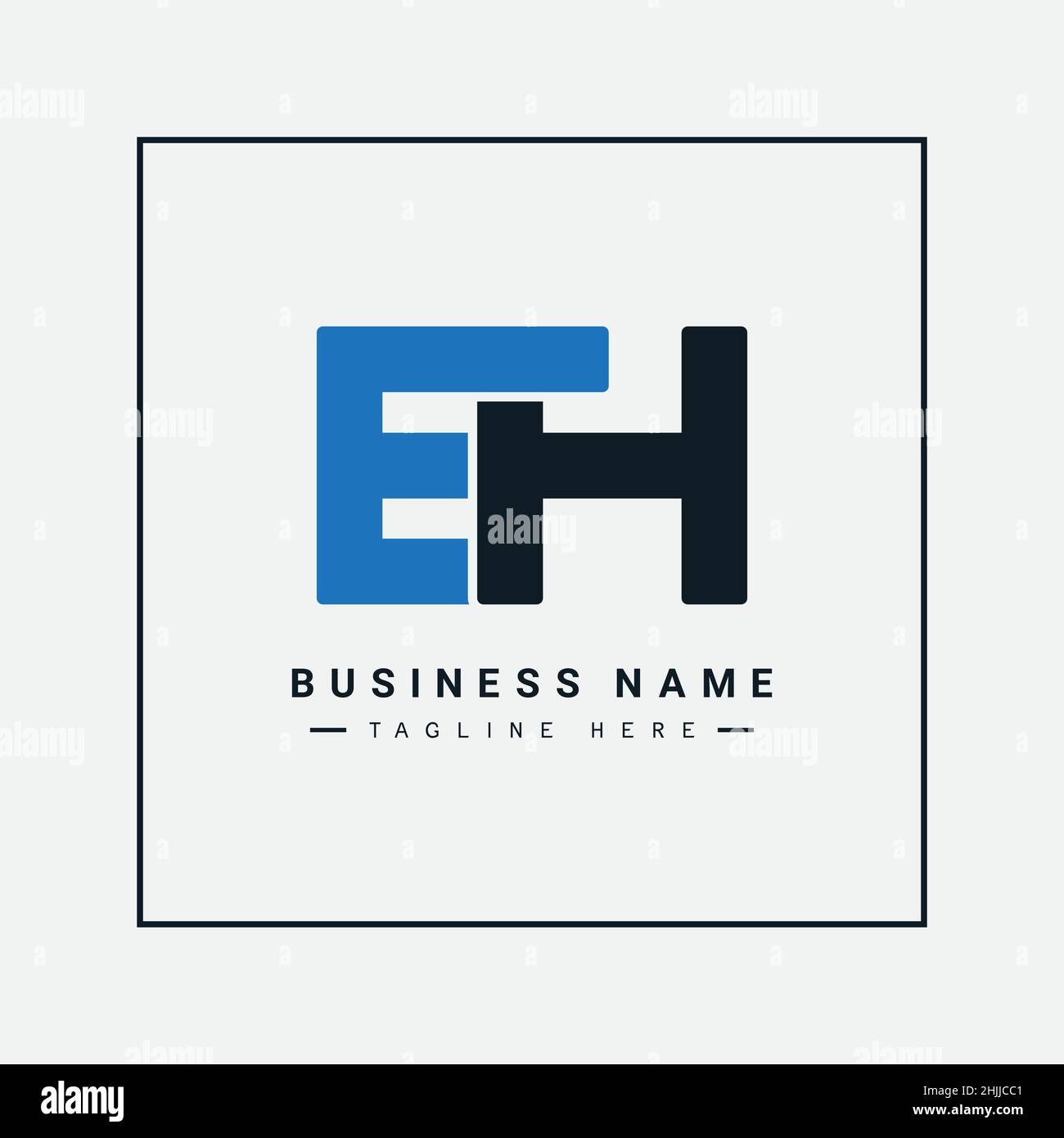 Initial Letter EH Logo - Minimal Business Logo Stock Vector Image & Art ...