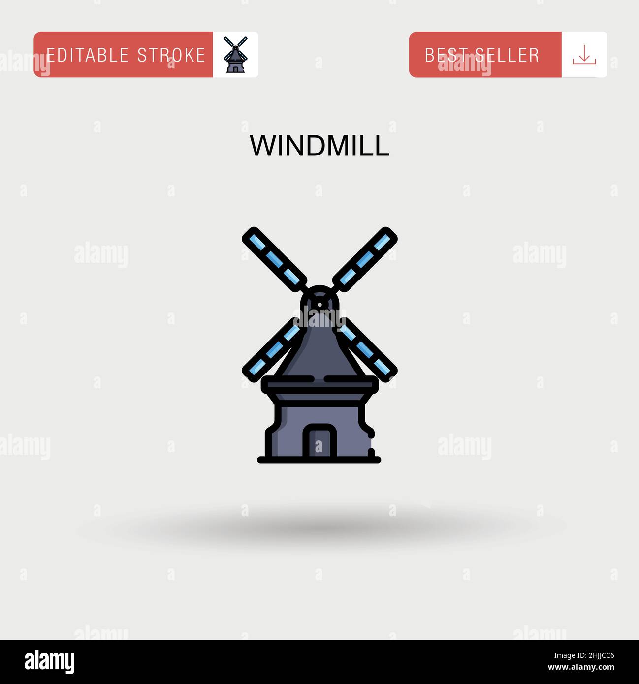 Windmill Simple vector icon Stock Vector Image & Art - Alamy