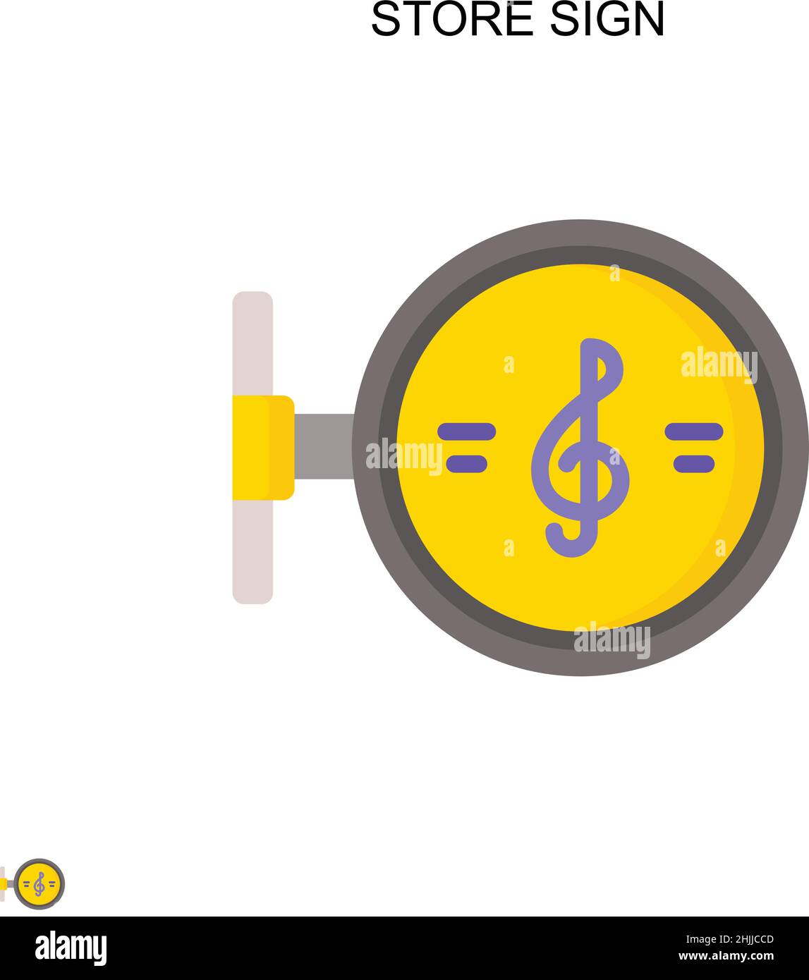 Store sign Simple vector icon. Illustration symbol design template for ...