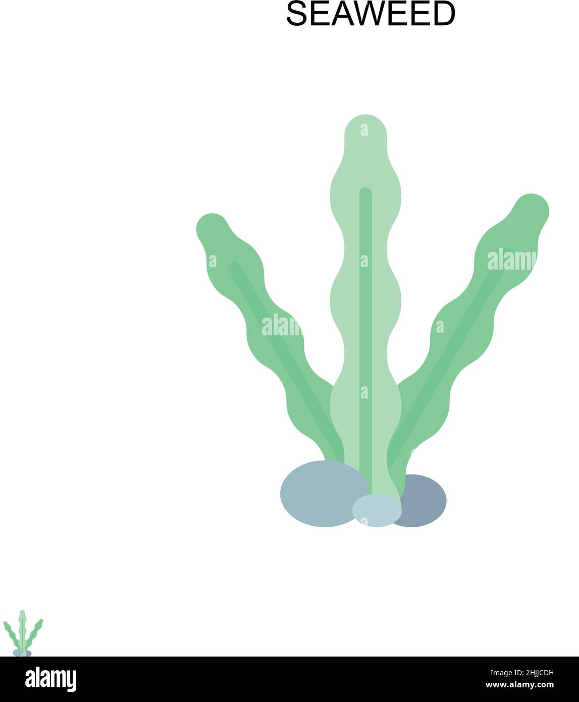Seaweed Simple vector icon. Illustration symbol design template for web ...