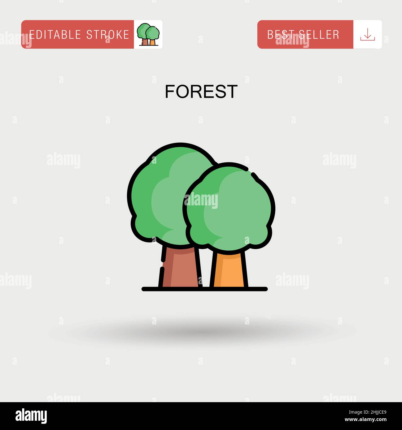 Beautiful forest spring Stock Vector Images - Alamy