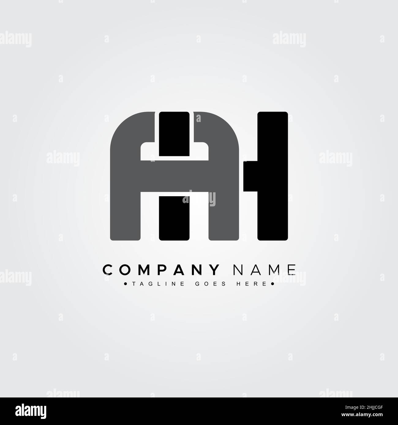 Initial Letter AH Logo - Simple Alphabet Logo Stock Vector Image & Art ...