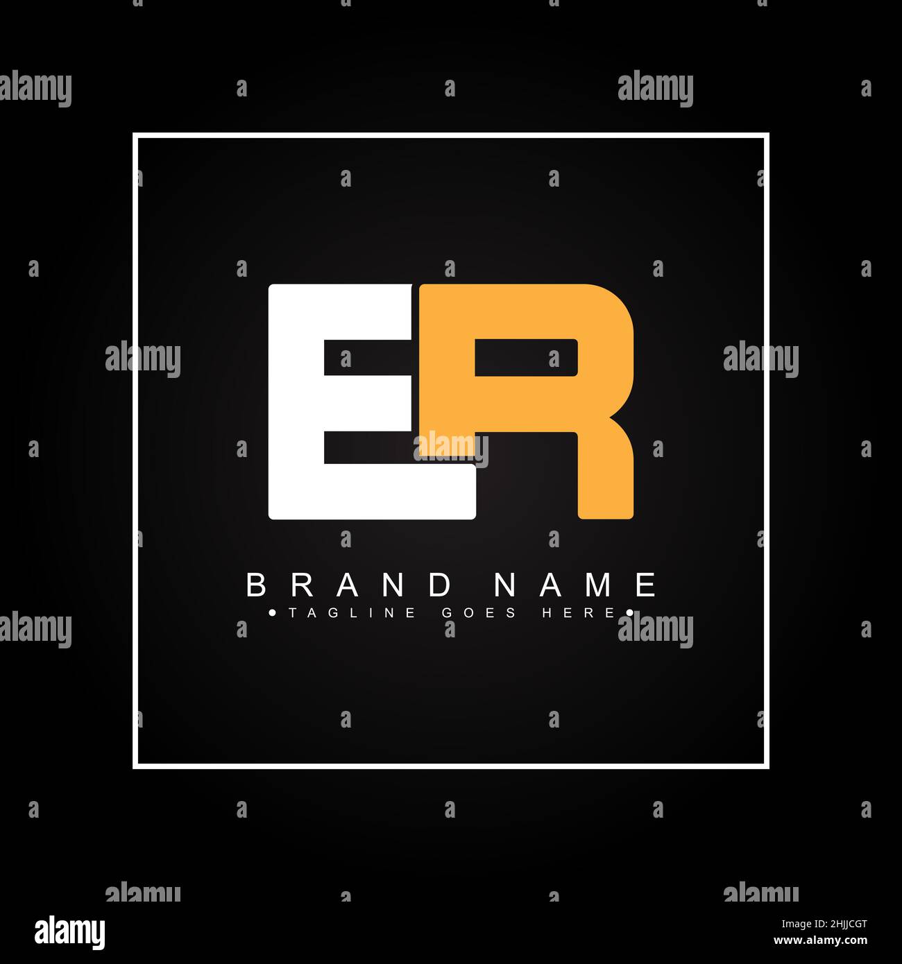 Initial Letter ER Logo - Minimal Business Logo for Alphabet E and R ...