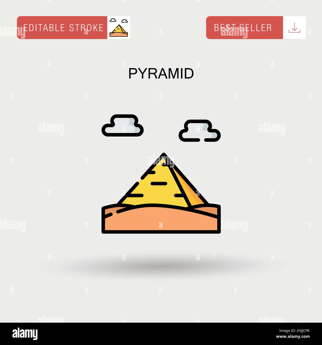 Pyramid Simple vector icon Stock Vector Image & Art - Alamy