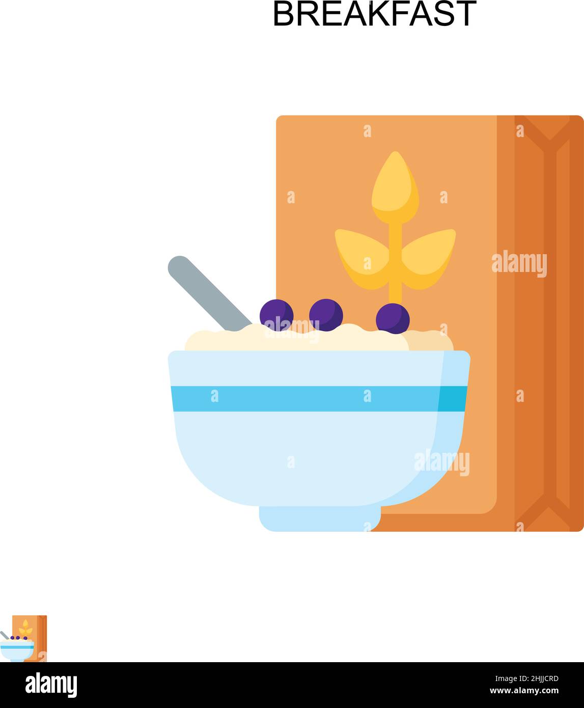 Breakfast Simple vector icon. Illustration symbol design template for ...