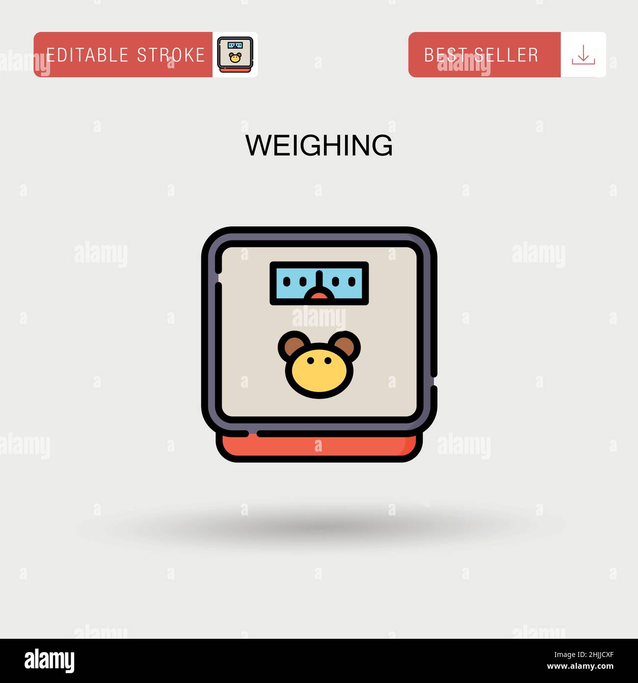 White scales weighing business Stock Vector Images - Alamy