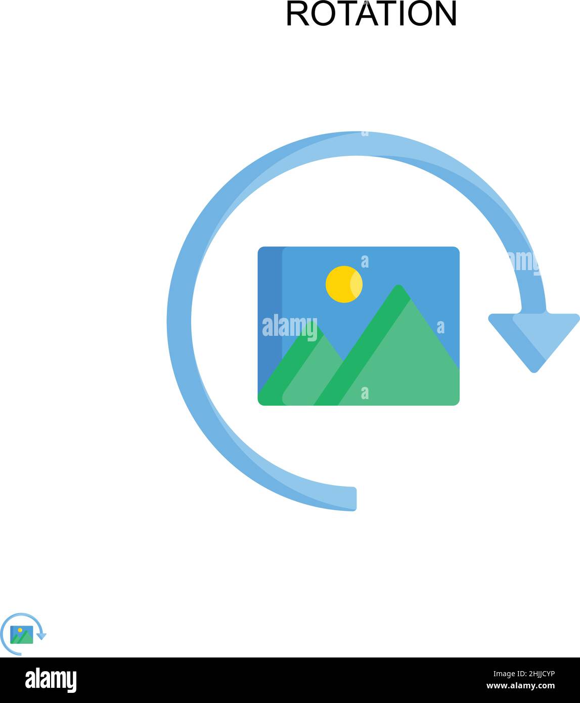 Rotation Simple vector icon. Illustration symbol design template for ...