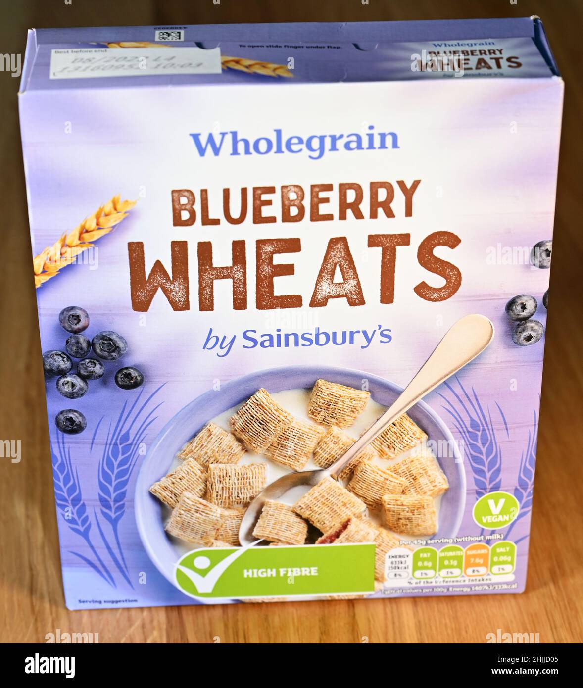 Sainsburys Wholegrain Blueberry Wheats. London. UK. January 2022 Stock ...