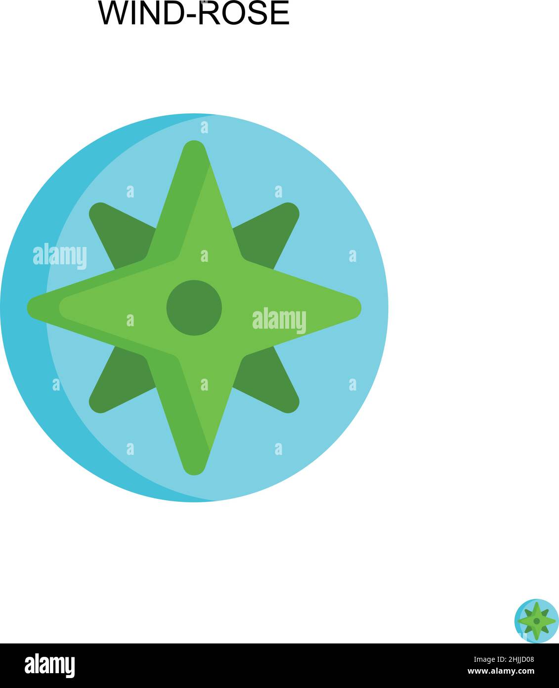 Wind-rose Simple vector icon. Illustration symbol design template for ...