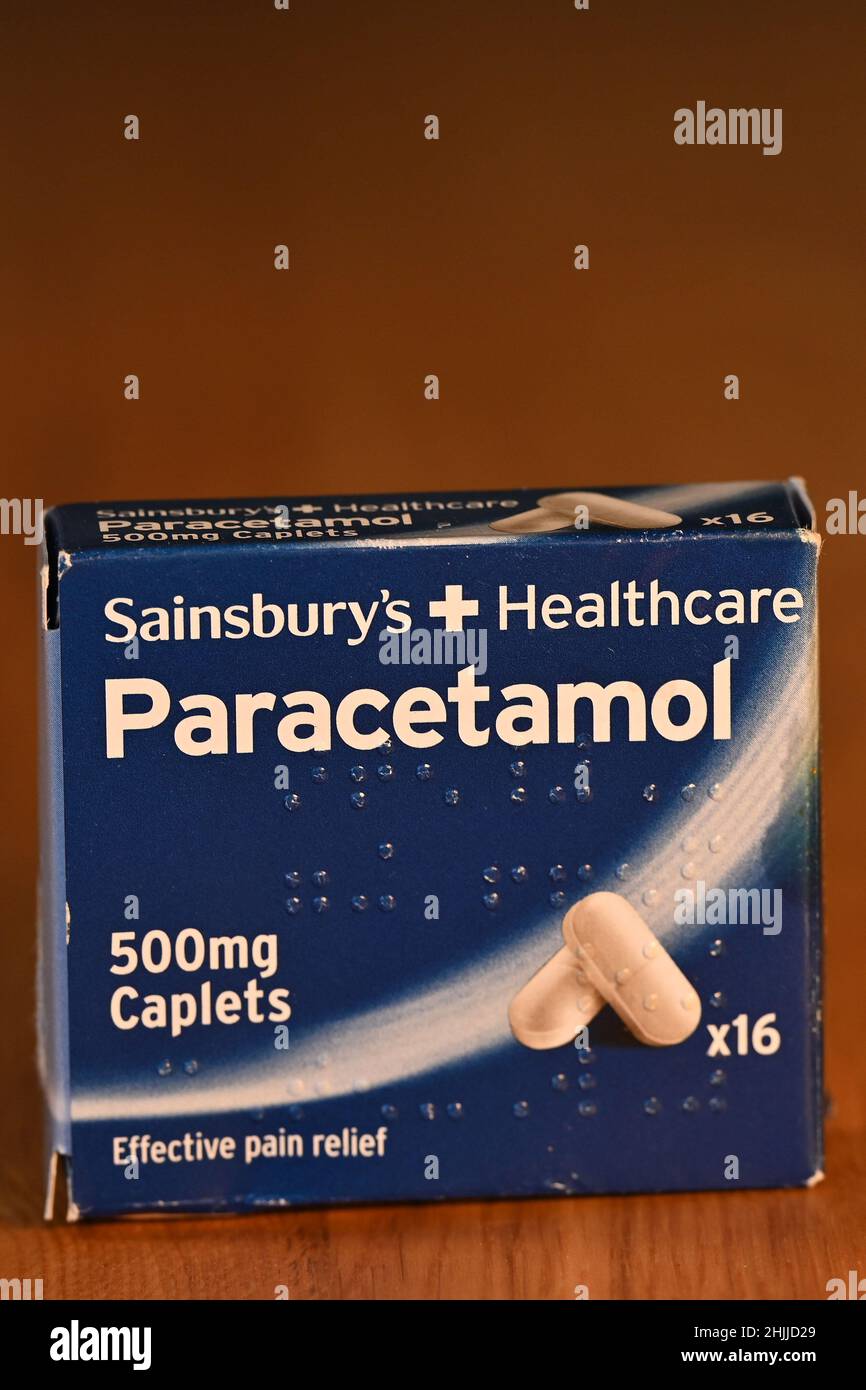 Boots Sainsburys Paracetamol. London. UK. January 2022 Stock Photo - Alamy