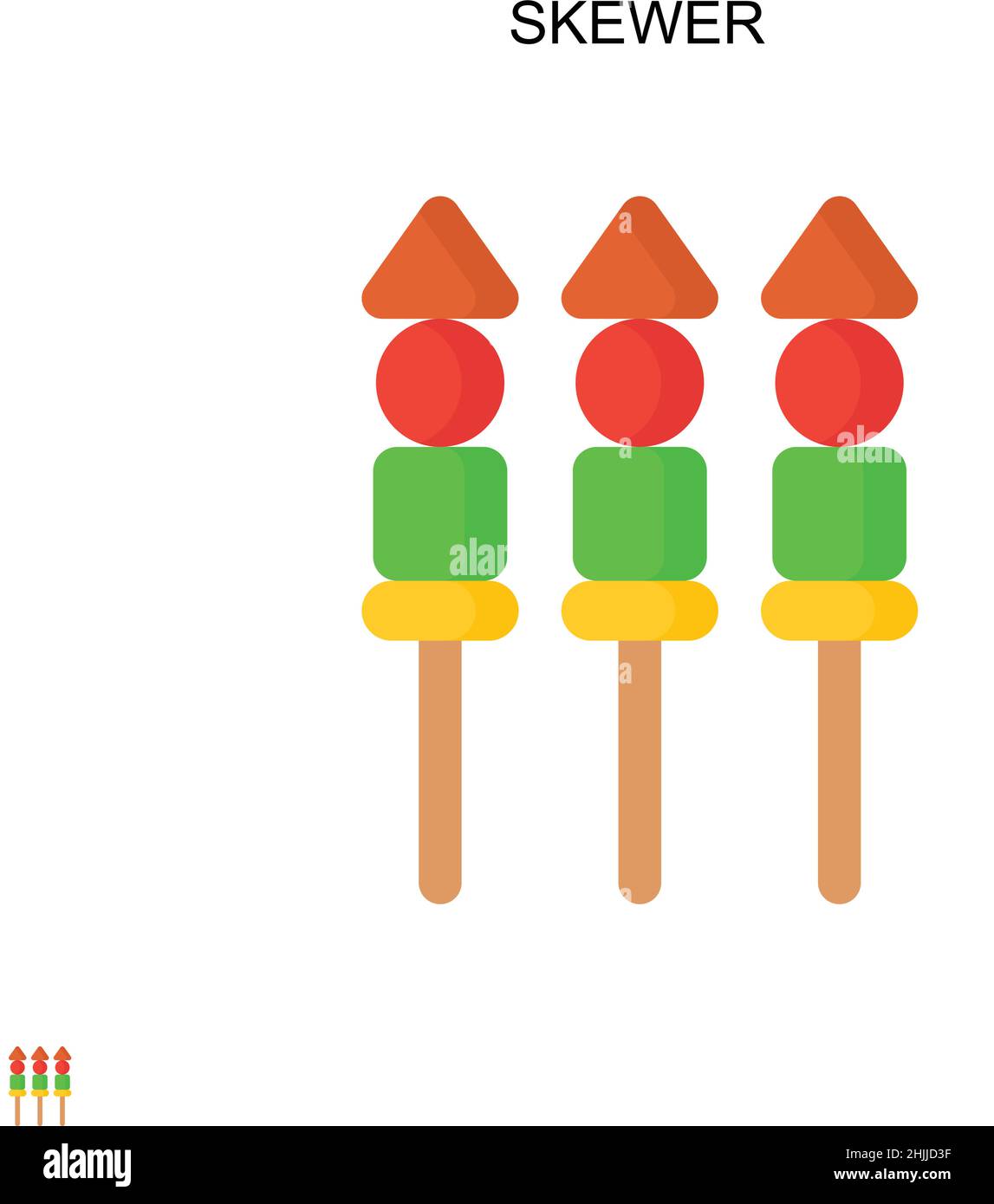 Skewer Simple Vector Icon Illustration Symbol Design Template For Web Mobile Ui Element Stock