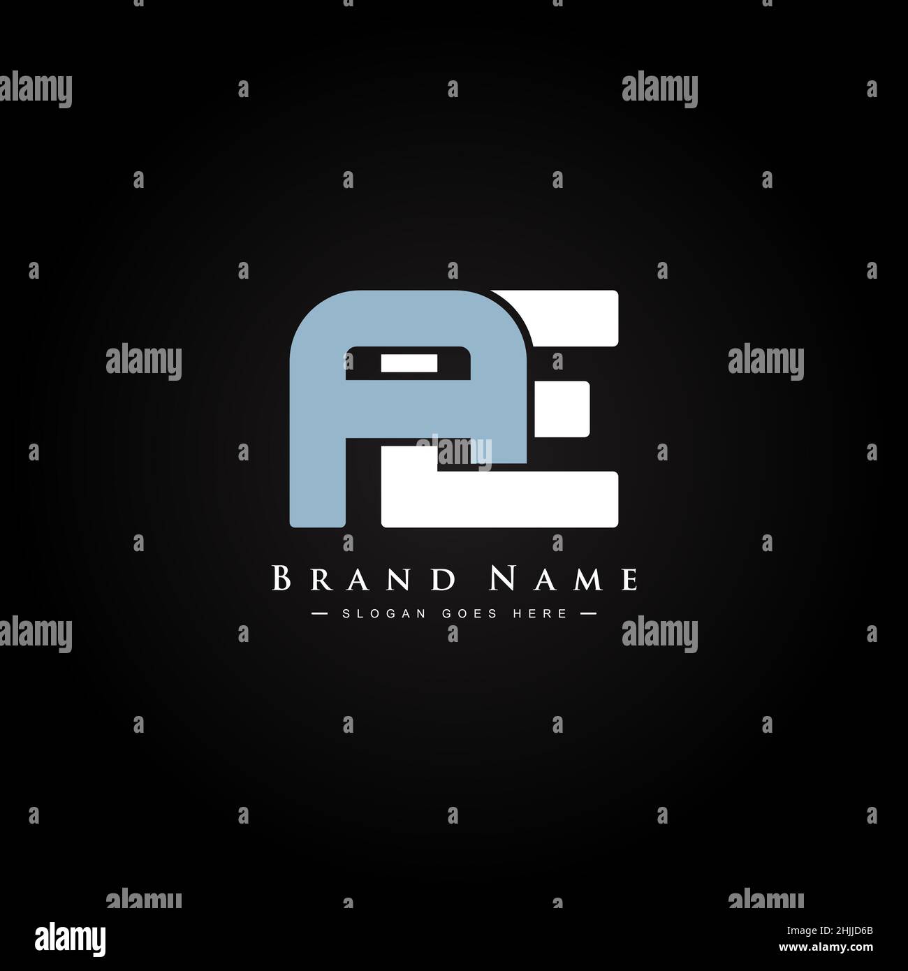 Initial Letter AE Logo - Minimal Business Logo for Alphabet A and E - Monogram Style Logo for ...
