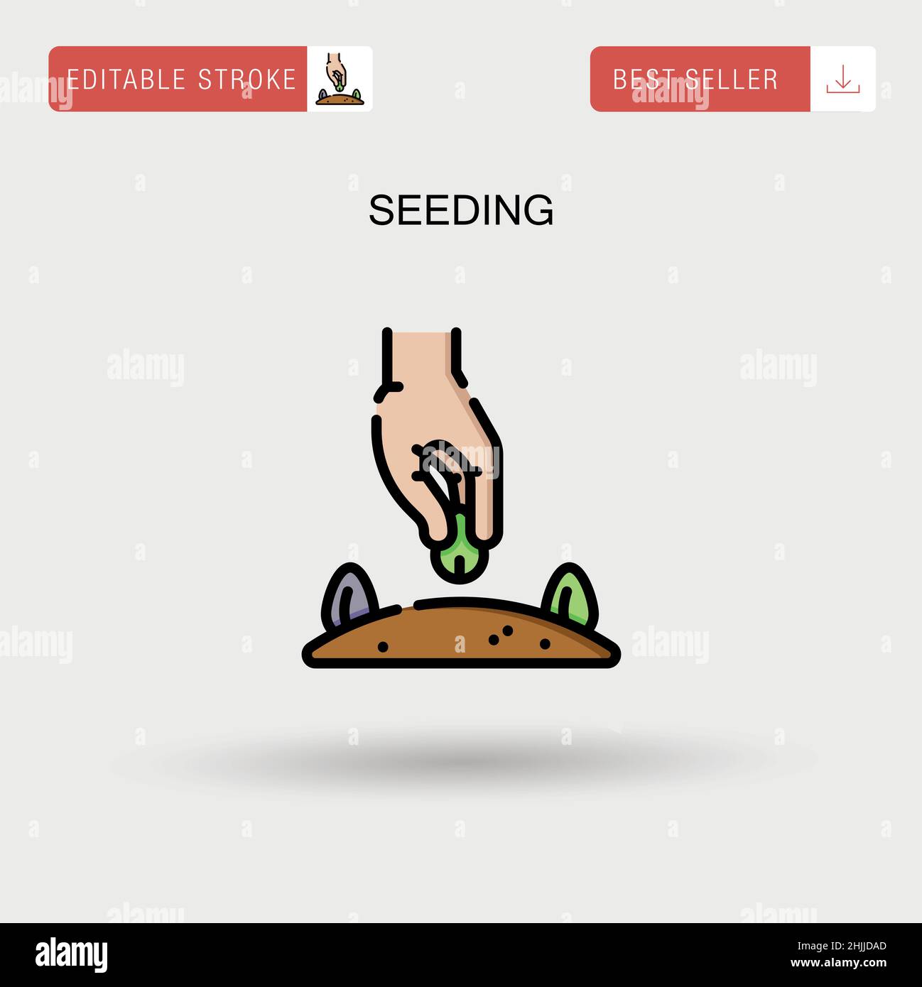 Seeding Simple vector icon Stock Vector Image & Art - Alamy