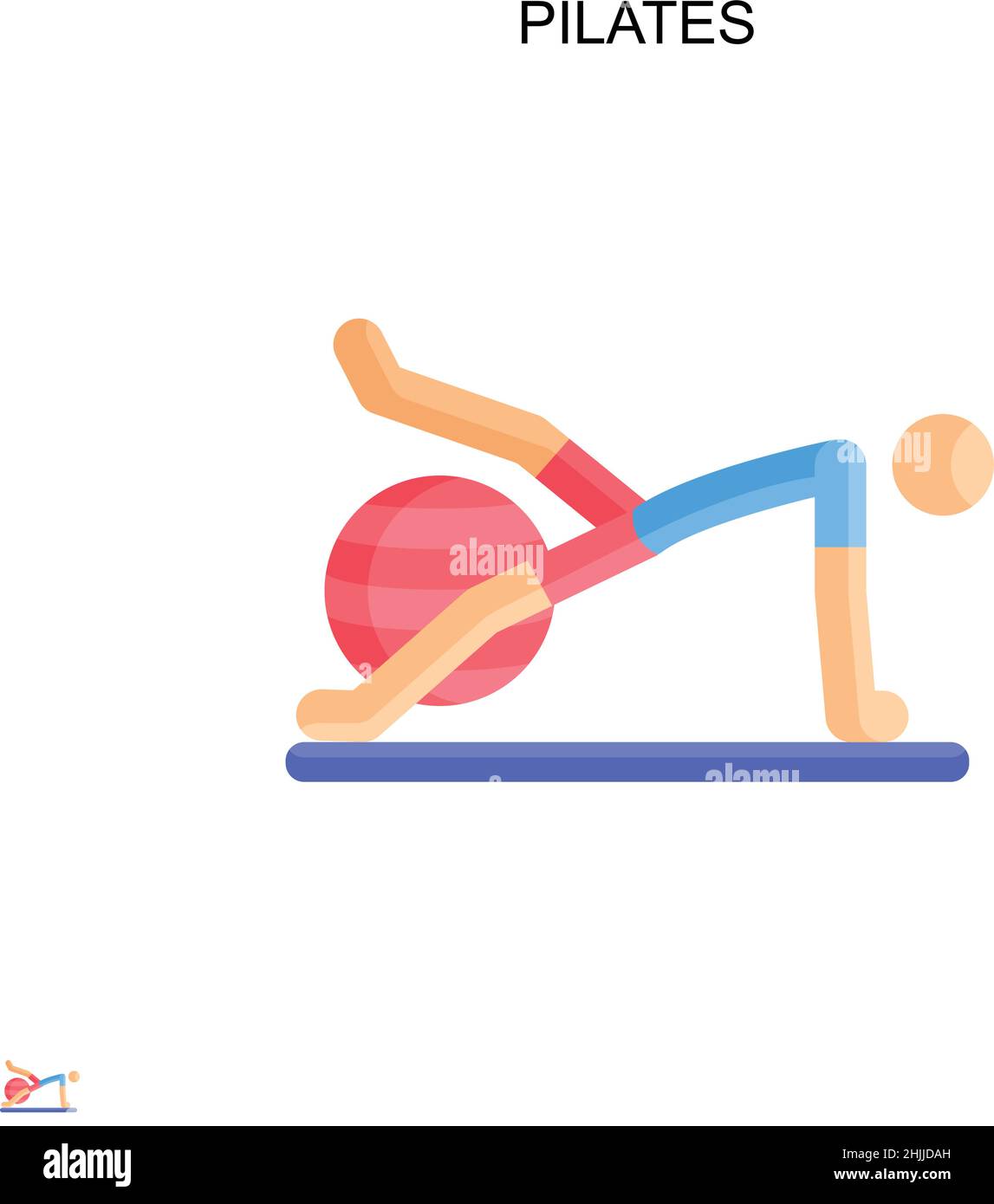 Pilates Simple vector icon. Illustration symbol design template for web ...