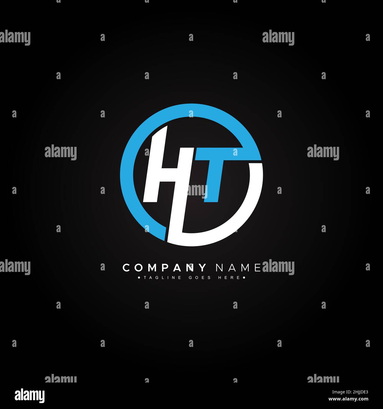 Initial Letter HT Logo - Minimal Business Logo for Alphabet H and T - Monogram Style Logo for ...