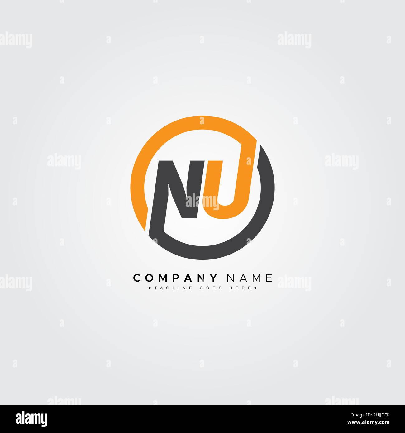 Minimal Business logo for Alphabet NU - Initial Letter N and U Logo - Monogram Style Logo for ...