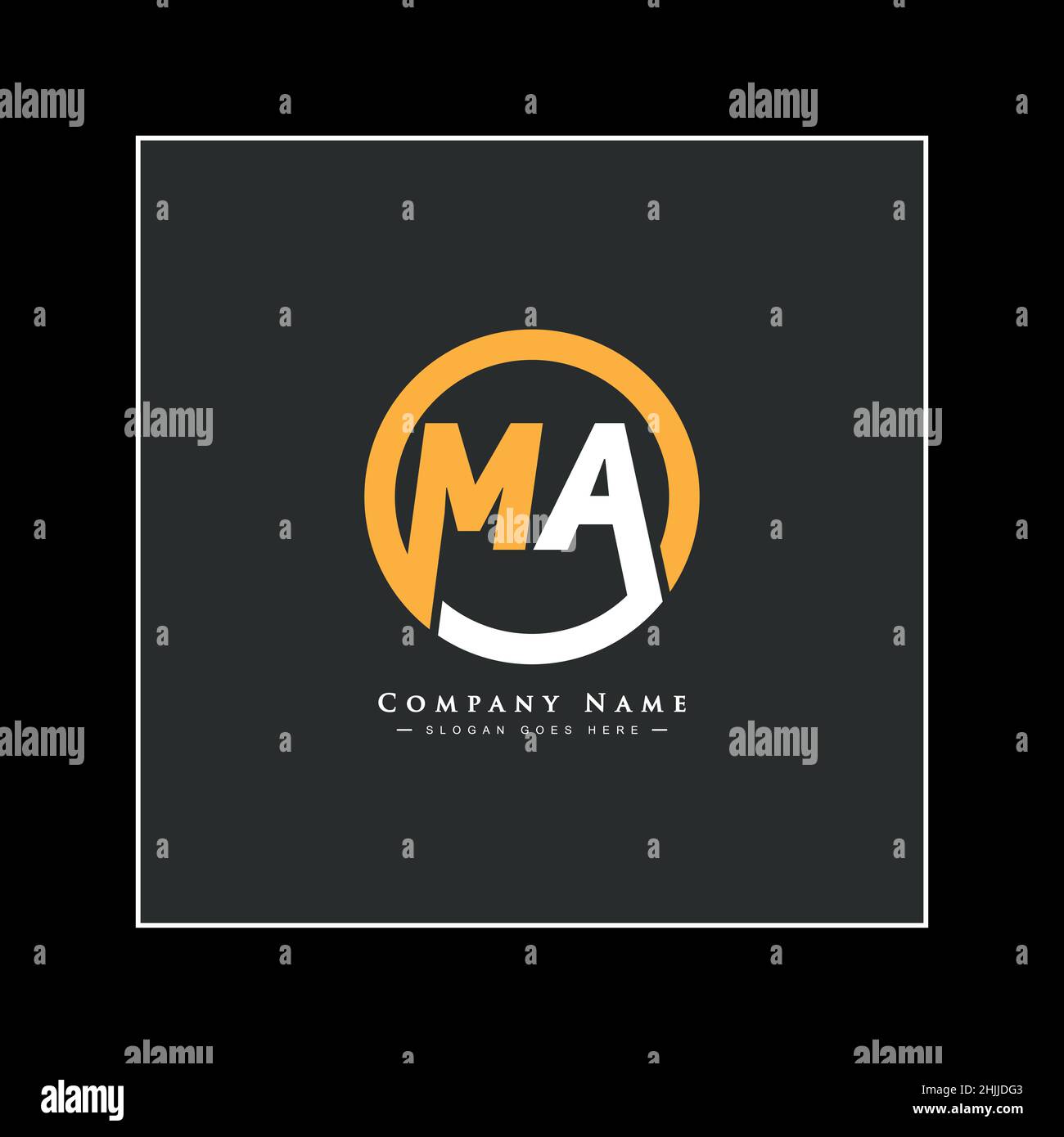 Initial Letter MA Logo - Simple Business Logo for Alphabet M and A ...