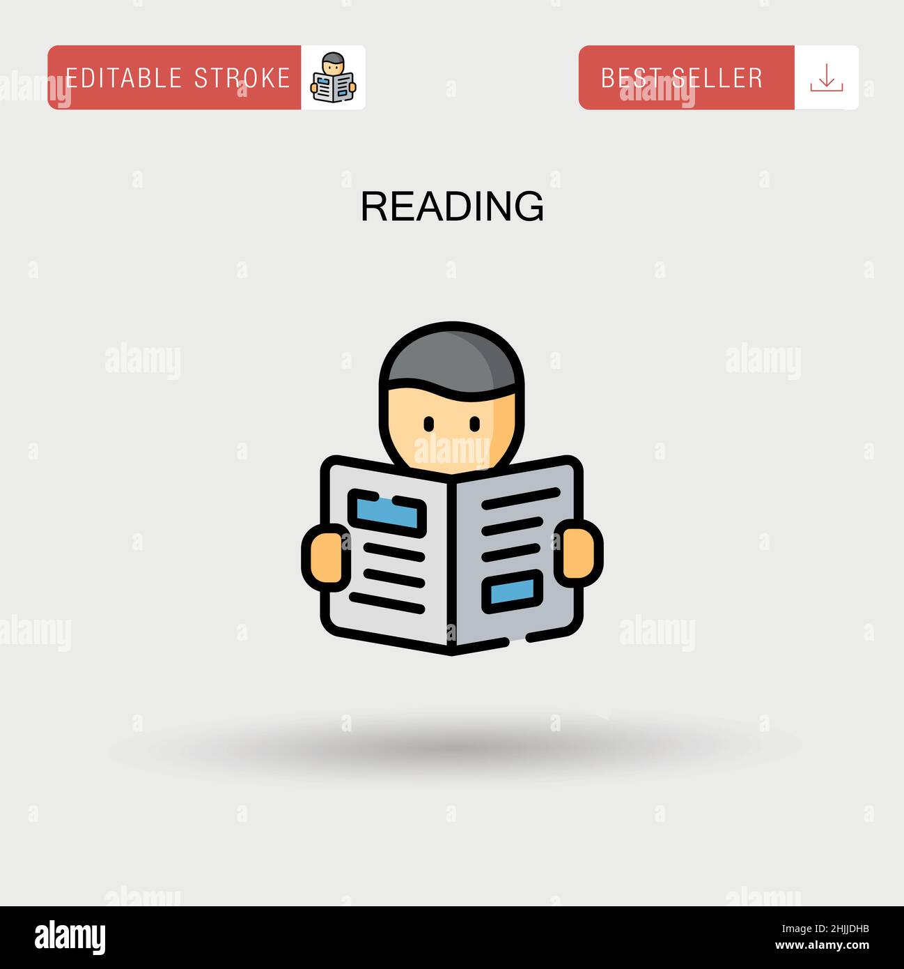 Reading Simple vector icon Stock Vector Image & Art - Alamy