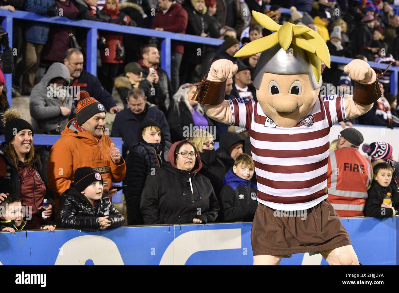 Warrington, England - 29 January 2022 - Wigan Warriors mascot ...