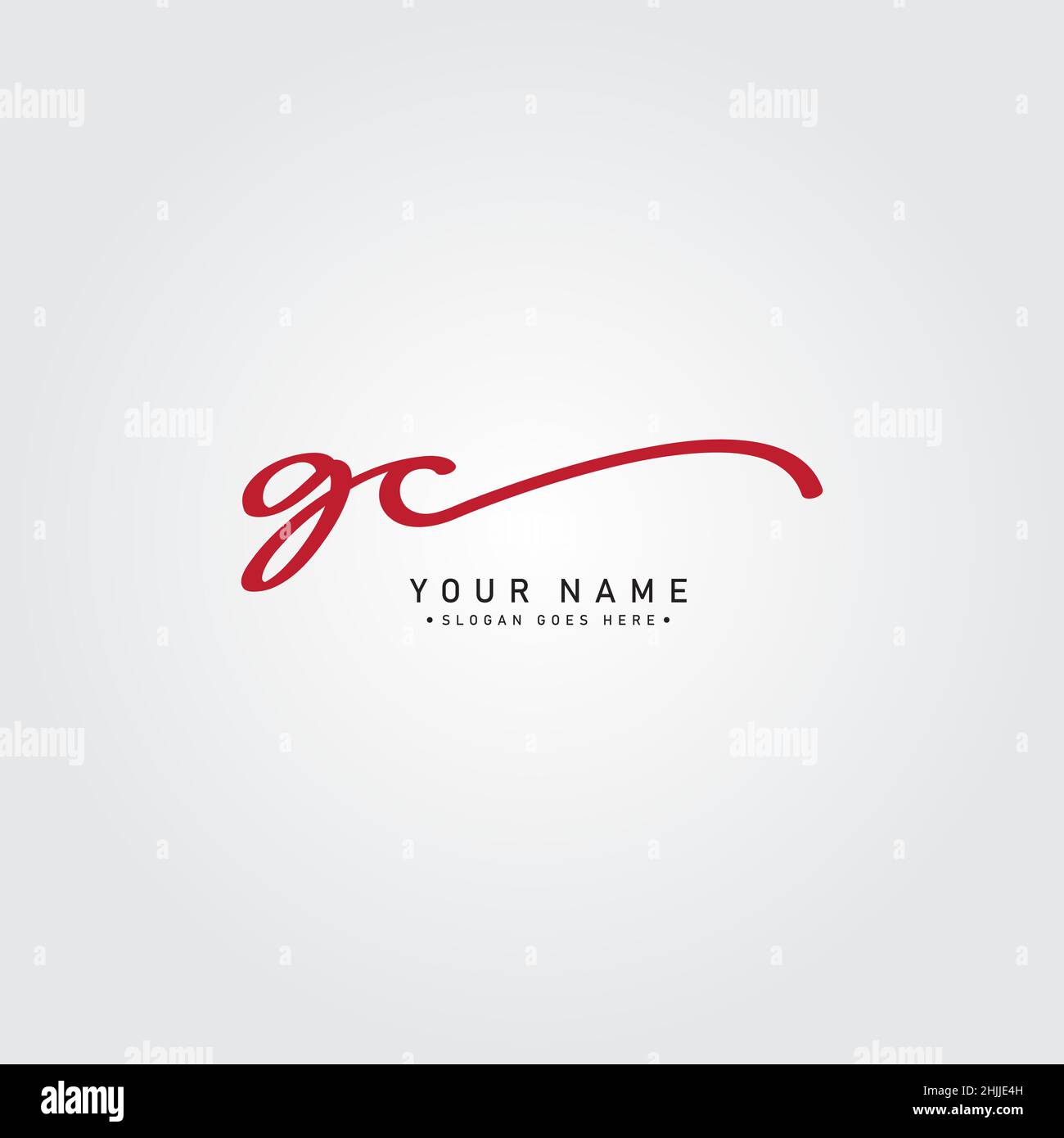 Initial Letter GC Logo - Handwritten Signature Logo - Simple Signature ...