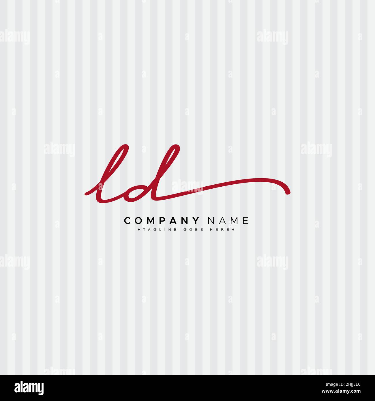 Initial Letter LD Logo - Hand Drawn Signature Logo - Simple Signature ...