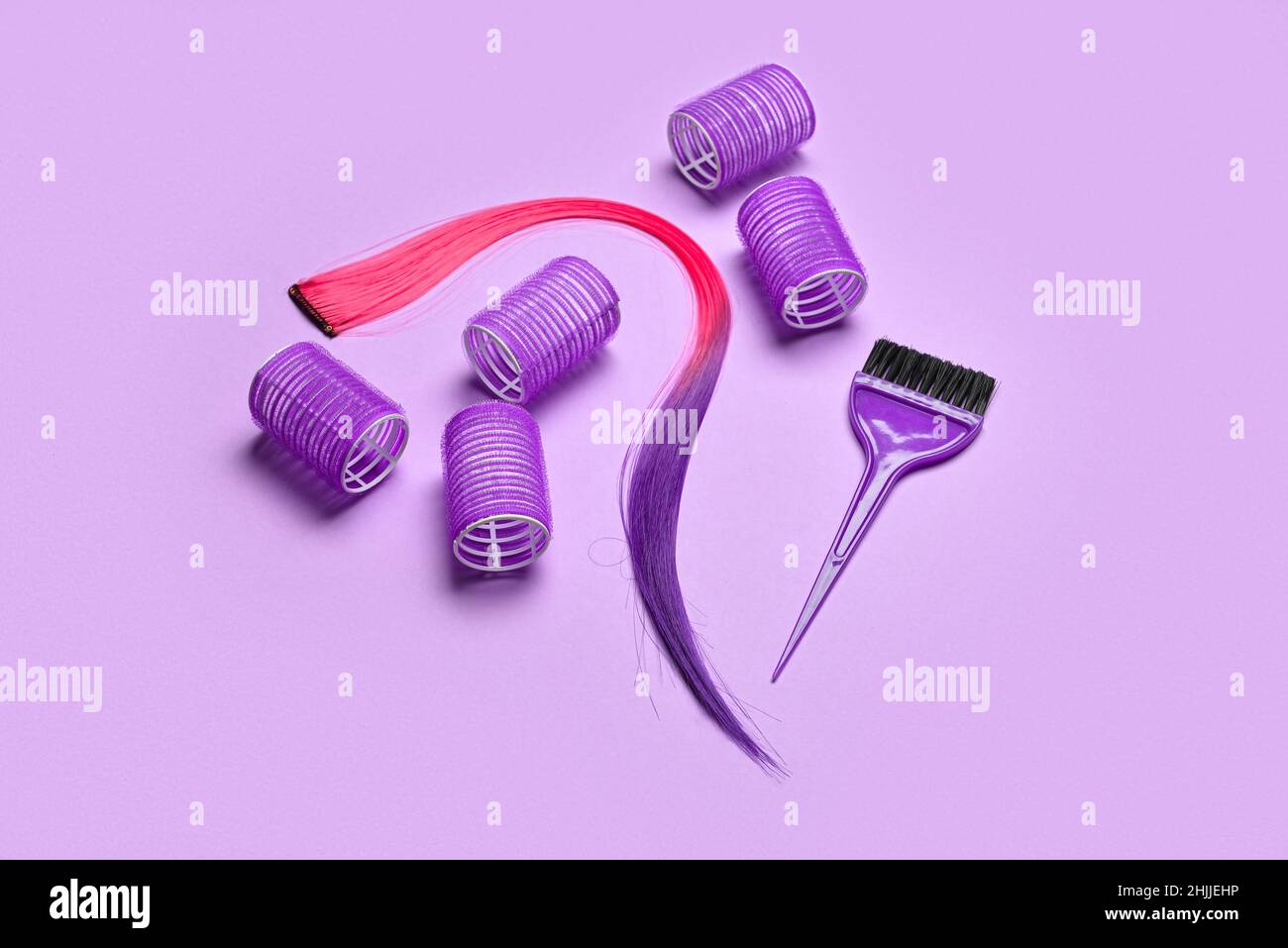 Violet hair strand hi-res stock photography and images - Alamy