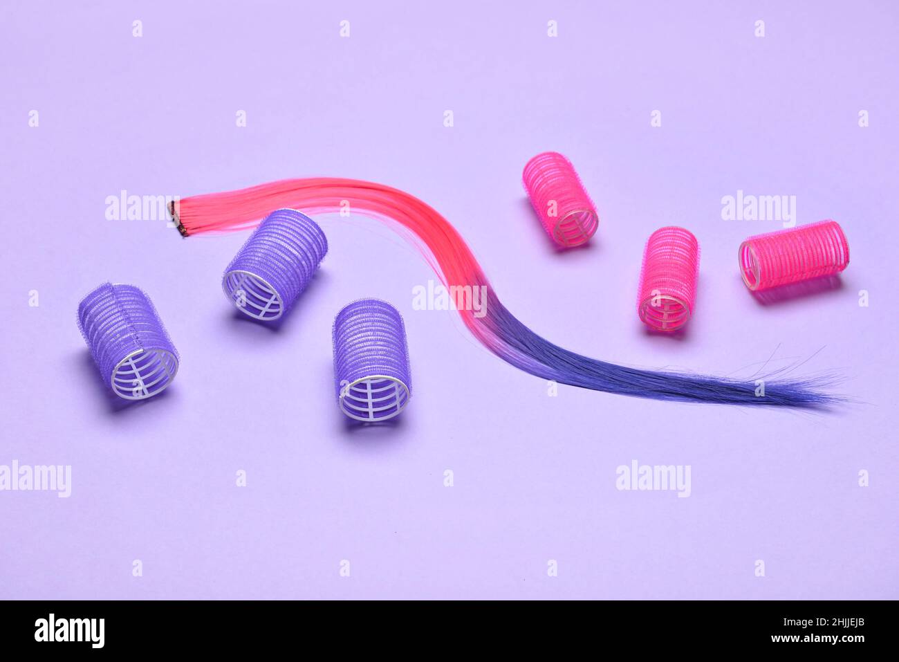 Violet hair strand hi-res stock photography and images - Alamy