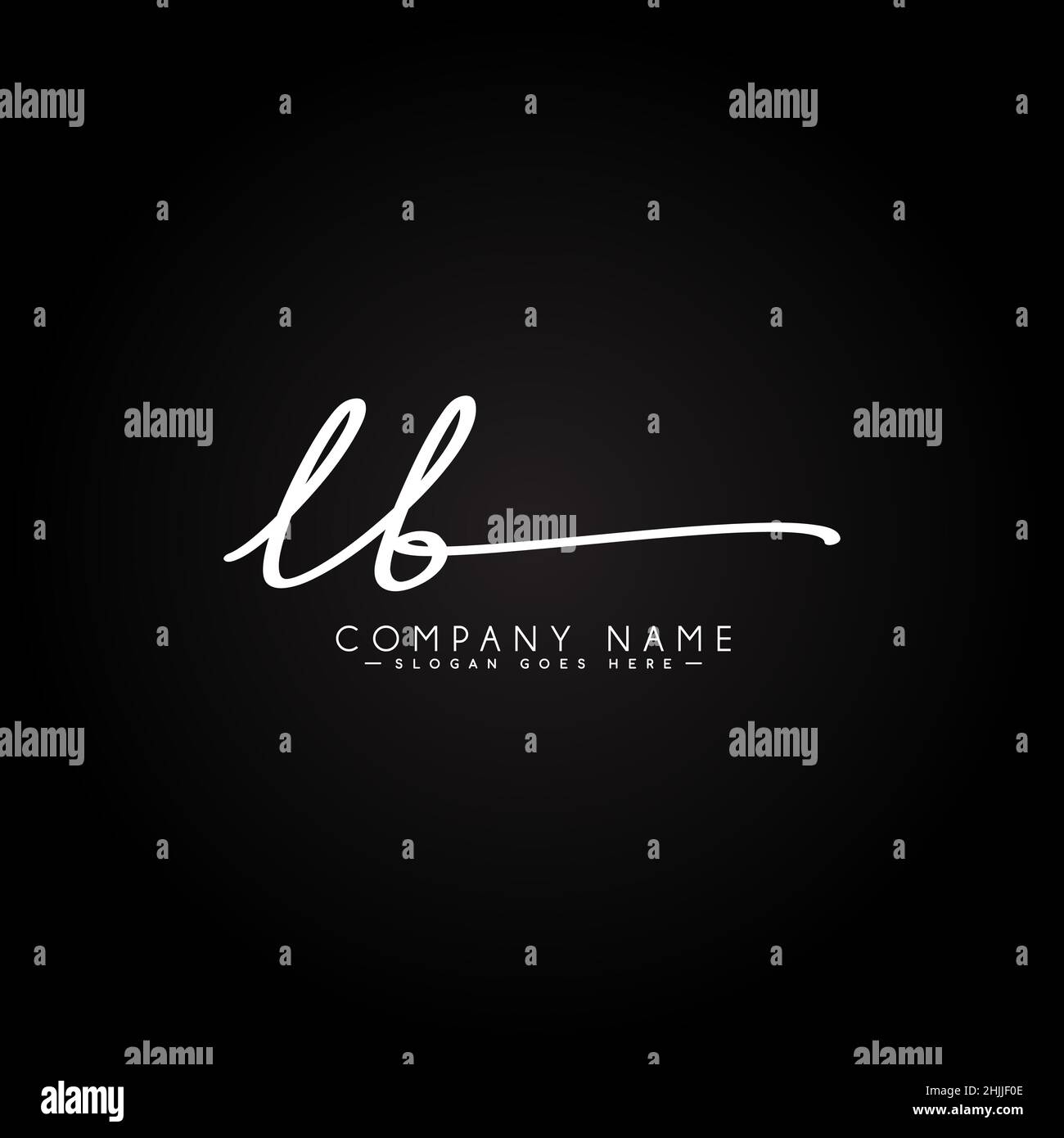 Initial Letter LB Logo - Hand Drawn Signature Logo - Simple Signature ...