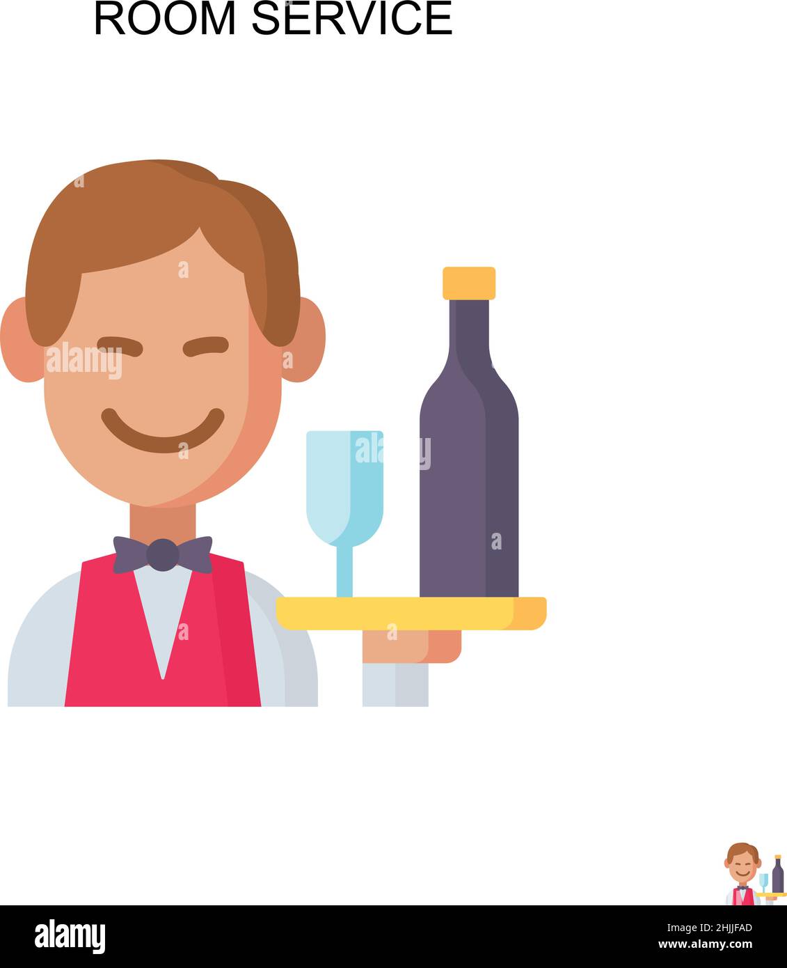 Room service Simple vector icon. Illustration symbol design template ...