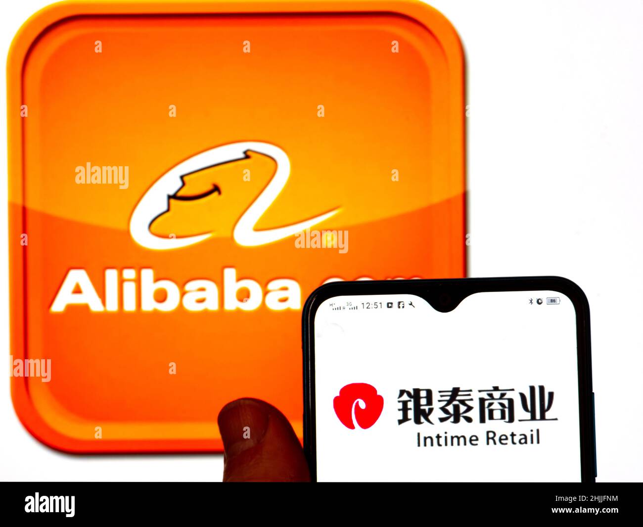 In this photo illustration, the Intime Department Store logo is seen ...