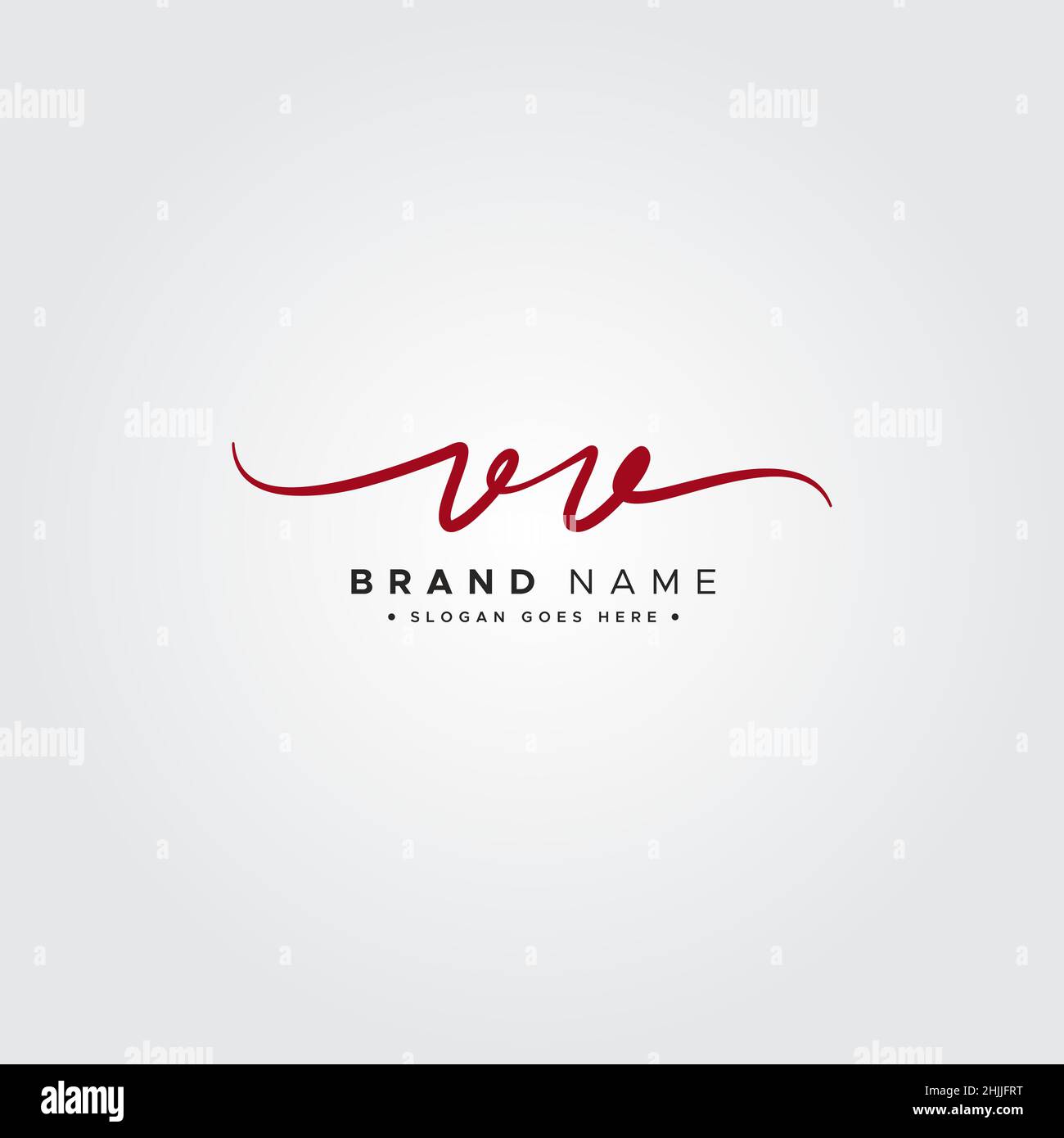 Initial Letter VV Logo - Handwritten Signature Logo Stock Vector Image ...