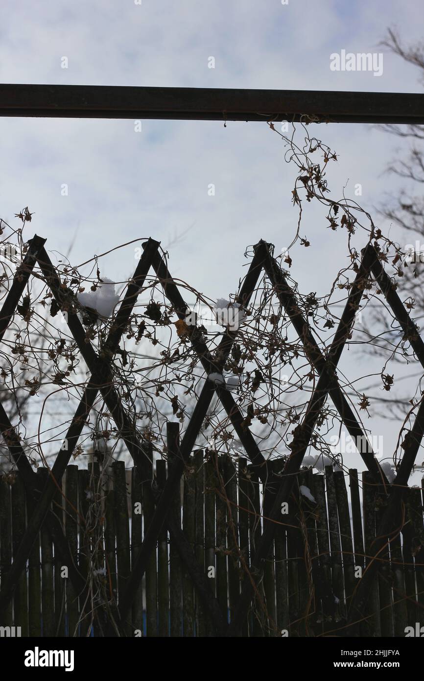 Security fence for protection from crime in the inner city Stock Photo ...