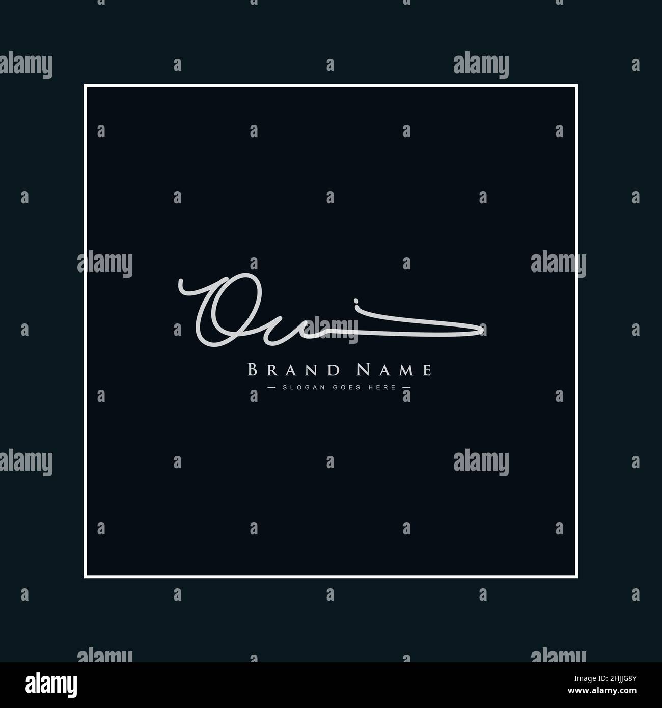 Initial Letter OU Logo - Hand Drawn Signature Logo - Vector Logo in ...